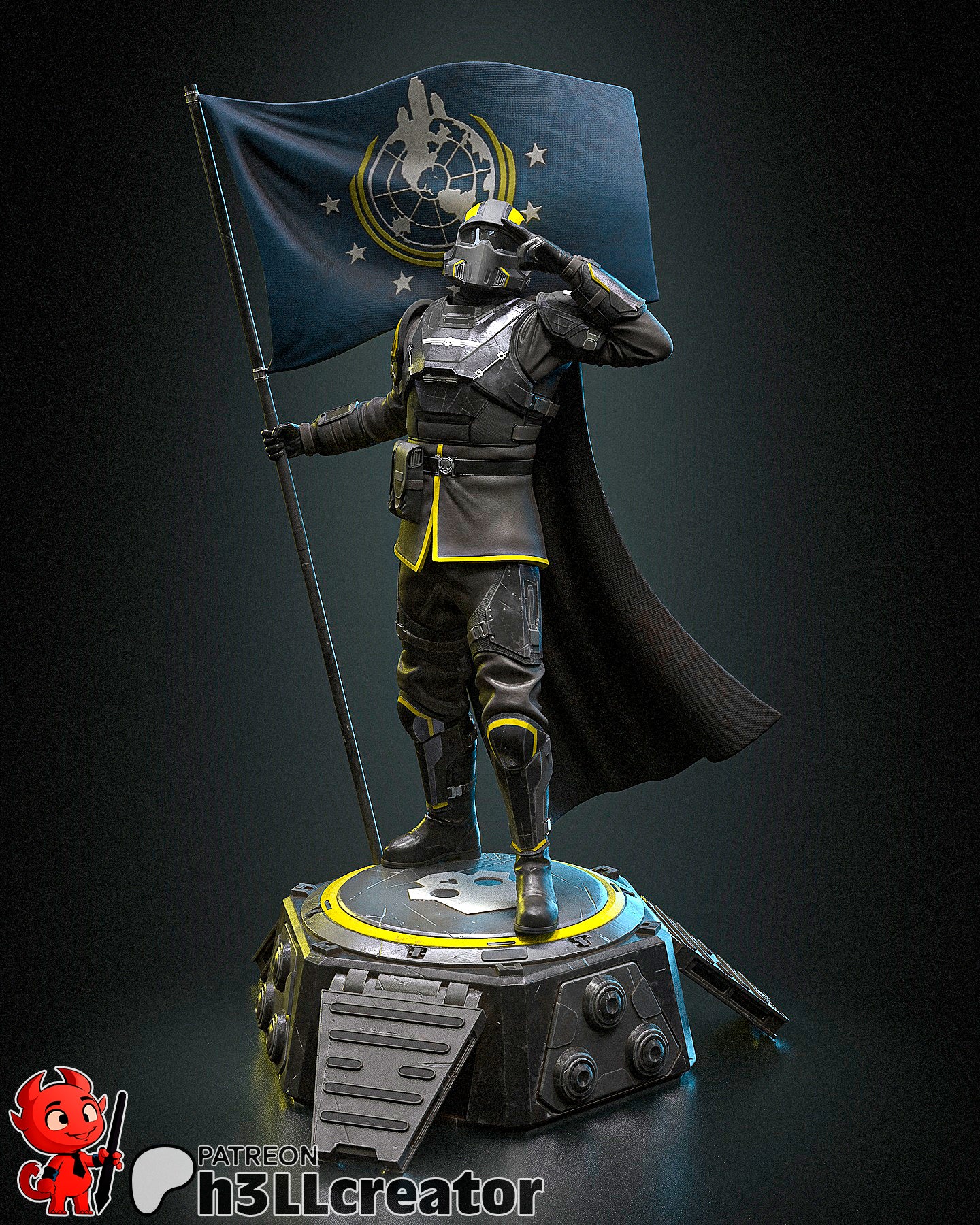 Helldiver from Helldivers 2 Fan-Made Model by h3llCreator - Buy Now ...